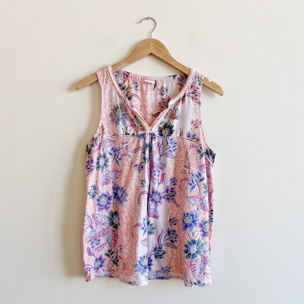 Anthropologie Akemi + Kin Pink Batik Tank - Gem